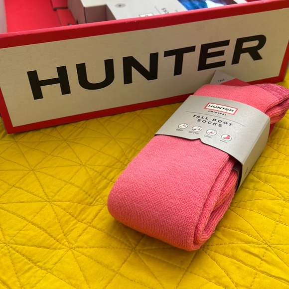 Hunter | Accessories | Hunter Tall Knit Boot Socks In Rhythmic Pink Lxl ...